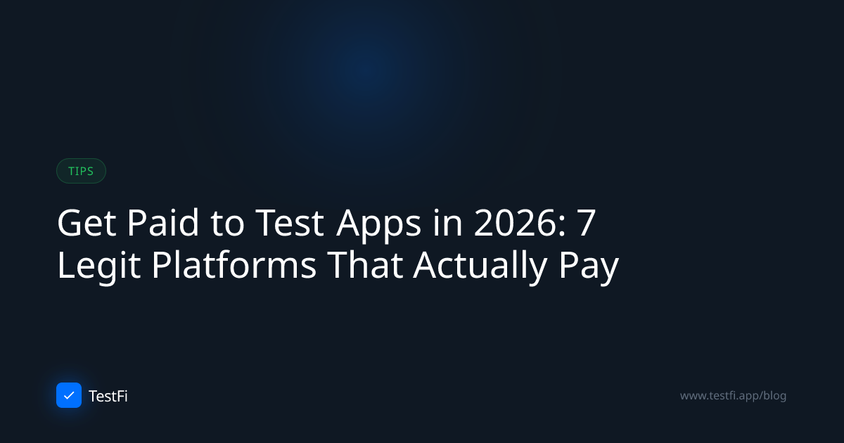 Get Paid to Test Apps in 2026: 7 Legit Platforms That Actually Pay | TestFi